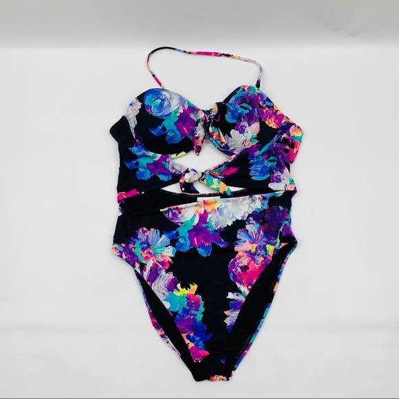 Bar III | Swim | Bar Lll Keyhole Tech Floral One Piece Swimsuit | Poshmark